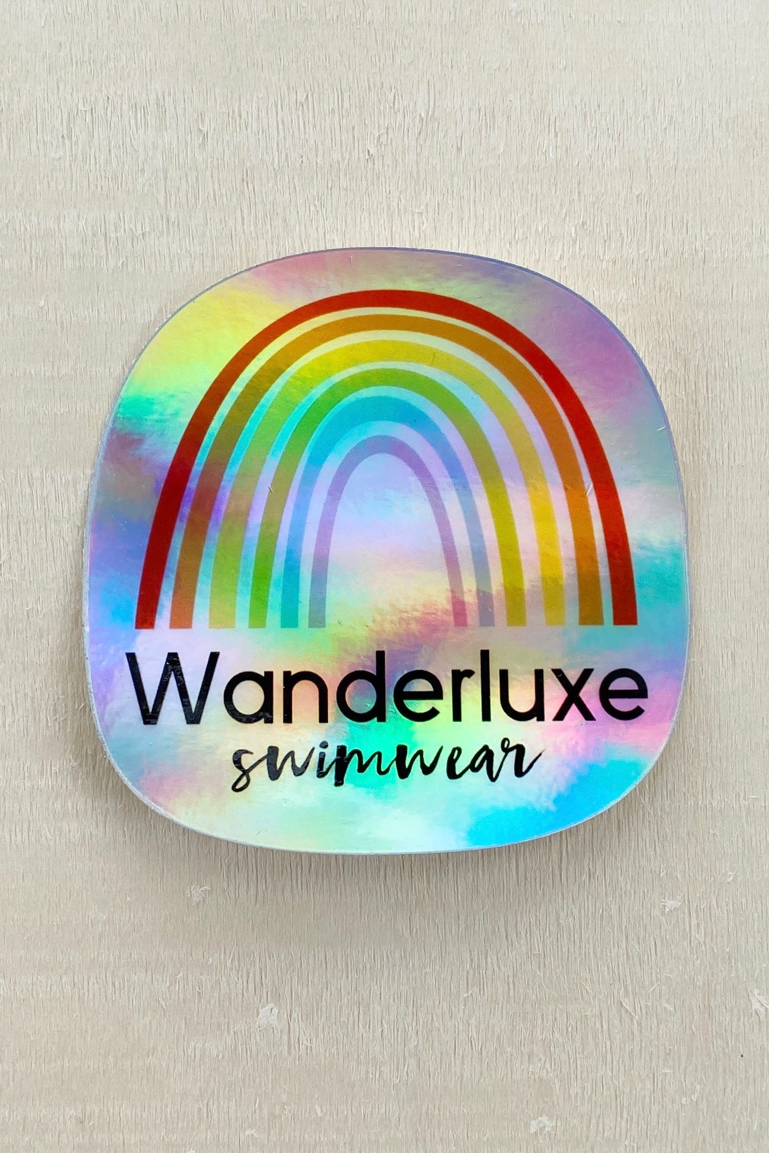 Holographic Retro Rainbow Sticker – Wanderluxe Swimwear