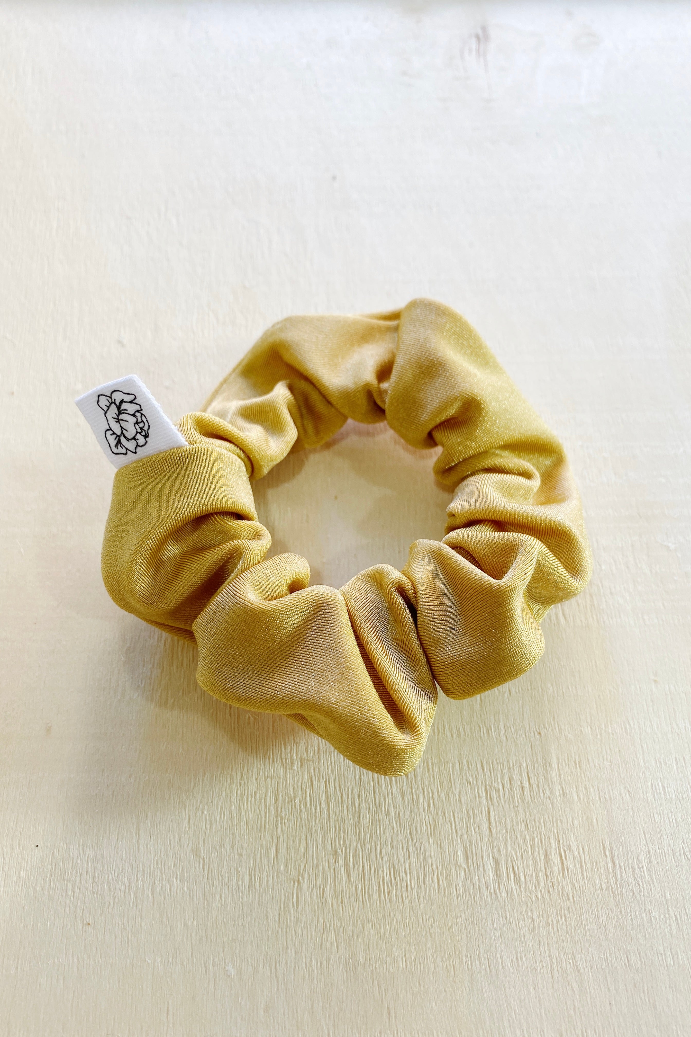 Shiny Gold Scrunchie – Wanderluxe Swimwear