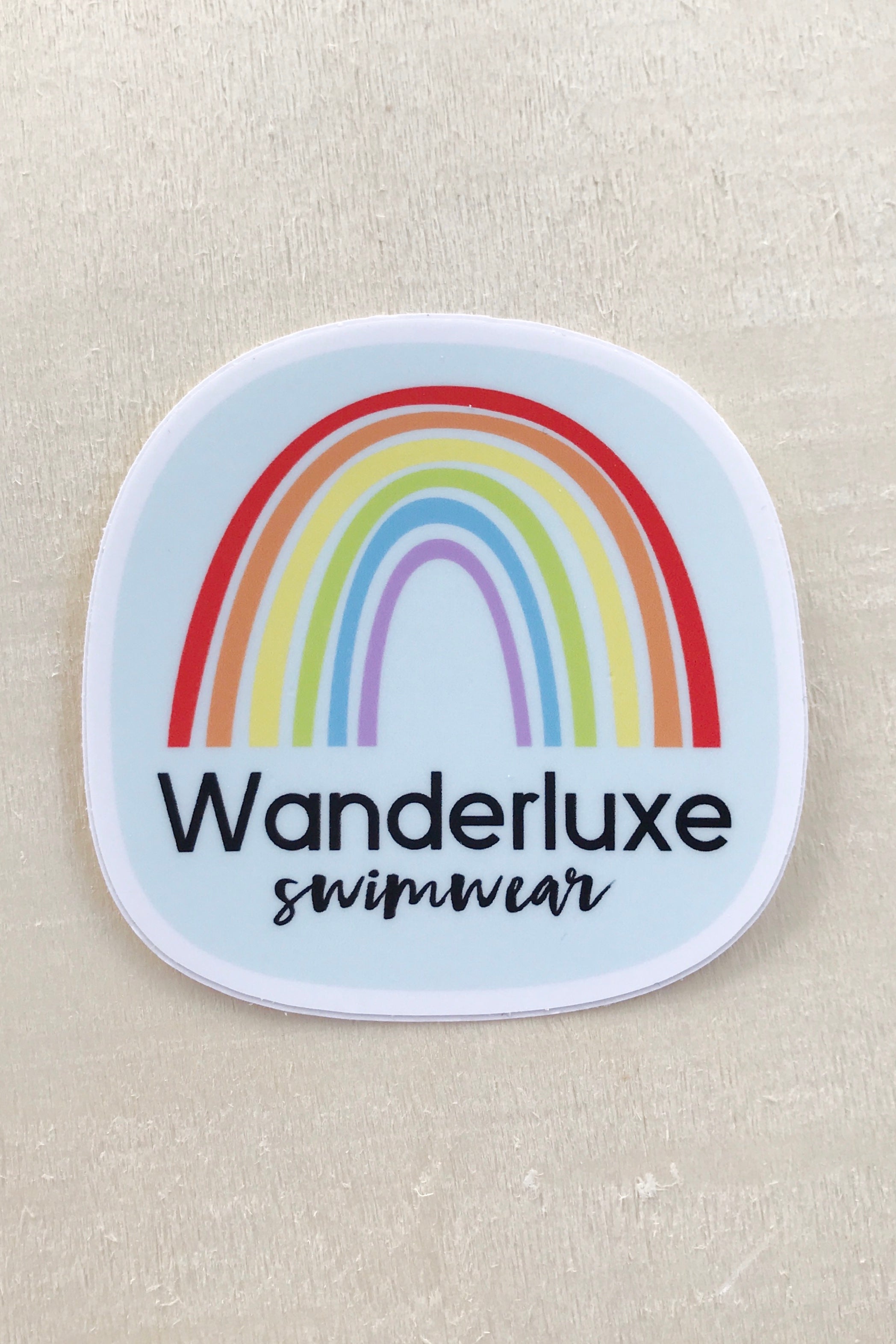 Retro Rainbow Sticker – Wanderluxe Swimwear
